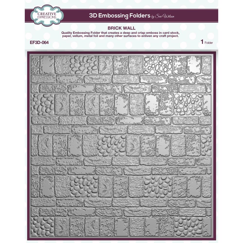 BRICK WALL - 3D Embossing Folder 8"x8" by Creative Expressions - New ...