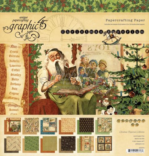 GRAPHIC 45 - CHRISTMAS EMPORIUM 8x8 PAPER PAD - RARE !! – BARBS CRAFT DEPOT
