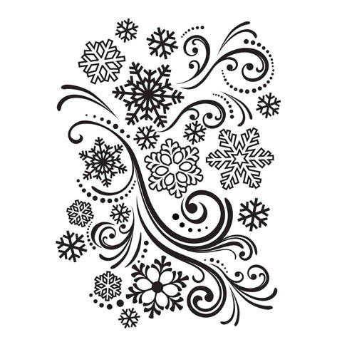 SNOWFLAKE SWIRLS - Embossing Folder A2 - by Darice - CUTTLEBUG Also Wo ...
